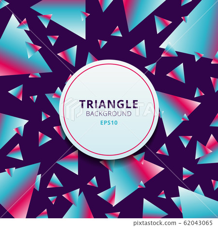 Abstract pattern geometric triangles vibrant color - Stock Illustration ...