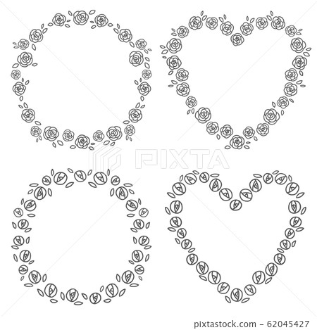 Rose frame set - Stock Illustration [62045427] - PIXTA