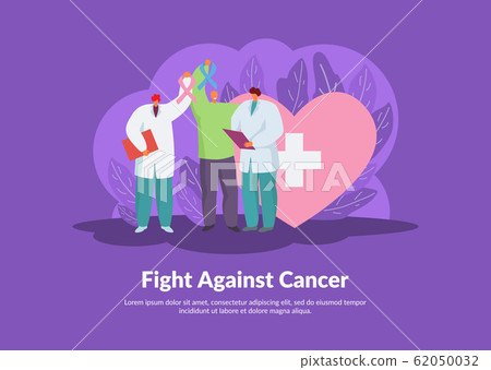 Cancer fight vector illustration, winning... - Stock Illustration ...