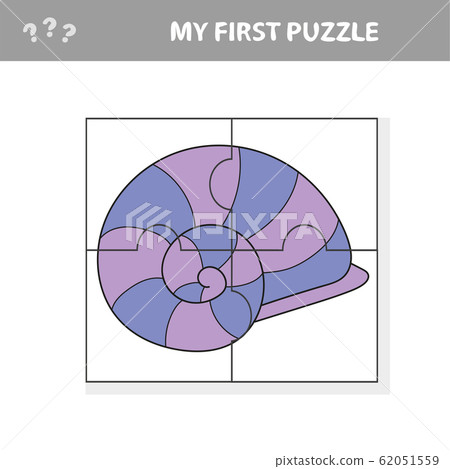 Kids entertaining game with a sea shell puzzle... - Stock Illustration ...