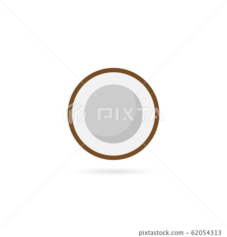 Coconut icon flat style simple design - Stock Illustration [62054313 ...