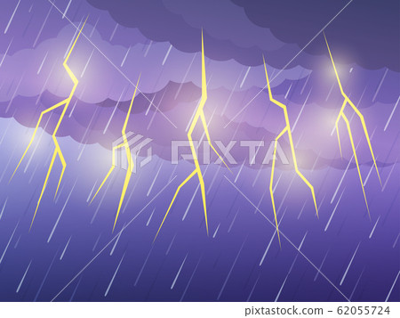 Lightning background illustration - Stock Illustration [62055724] - PIXTA