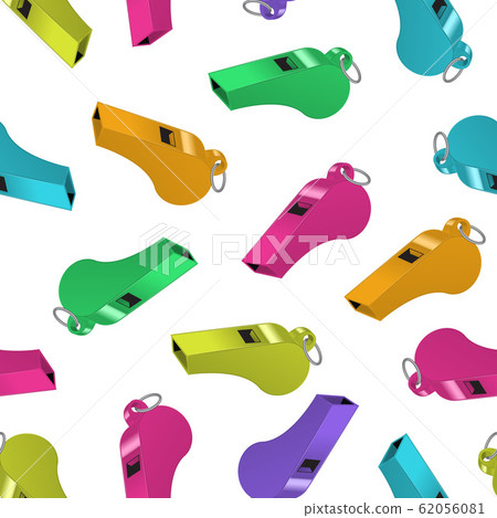 Realistic 3d Detailed Shiny Metallic Whistle... - Stock Illustration ...