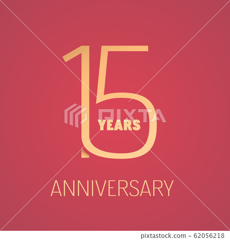 15 years anniversary vector logo, icon. Symbol... - Stock Illustration ...