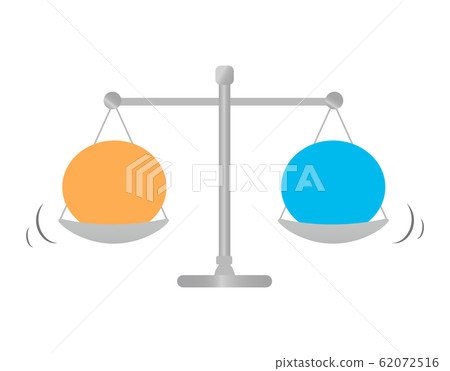 Comparison with balance Character space available - Stock Illustration ...