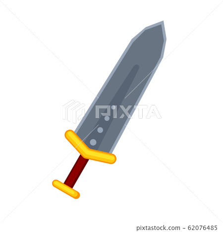Cartoon gray metal broadsword-插圖素材 [62076485] - PIXTA圖庫