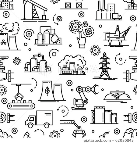 White and black vector seamless industrial pattern - Stock Illustration ...