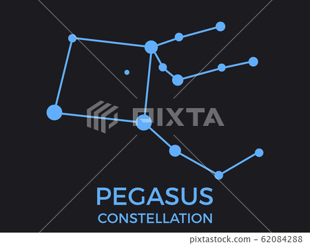 Pegasus constellation. Stars in the night sky. - Stock Illustration ...