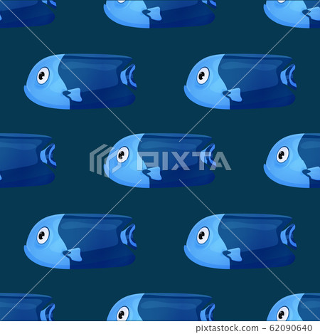 Cute tropical fish on dark background. - Stock Illustration [62090640 ...