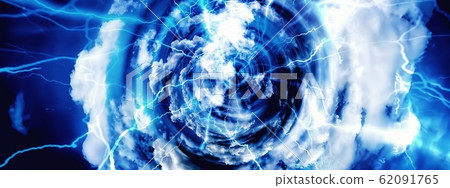 Abstract cloud swirl and lightning in storm... - Stock Illustration ...