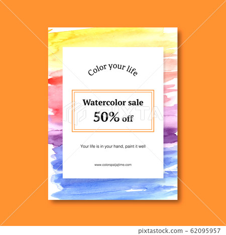 Splash color poster design with red, yellow, blue - Stock Illustration ...