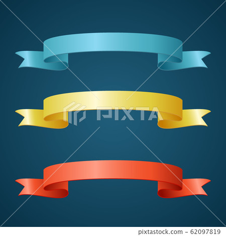 Colorful ribbon for title, design of... - Stock Illustration [62097819 ...
