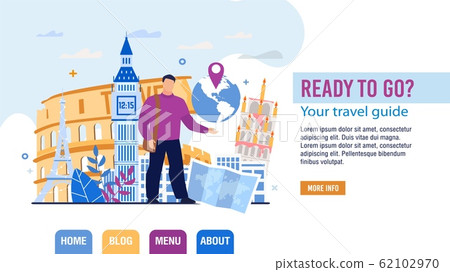 Tour and Personal Guide Selection Landing Page - Stock Illustration ...