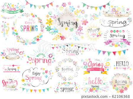 Spring title letter 2 watercolor - Stock Illustration [62106368] - PIXTA