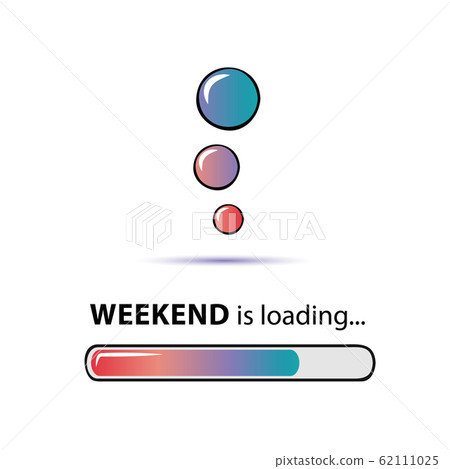 weekend loading infographic with loading bar... - Stock Illustration ...