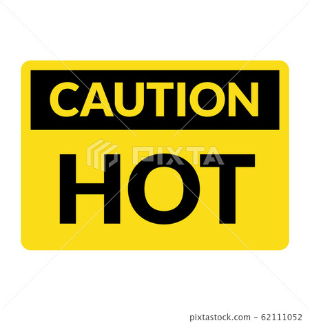 Caution hot warning surface icon. Hot danger... - Stock Illustration ...