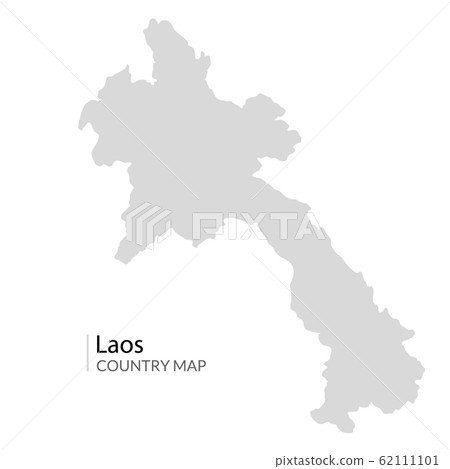 Laos vector map country. Laos near vietnam lao...-插圖素材 [62111101] - PIXTA圖庫