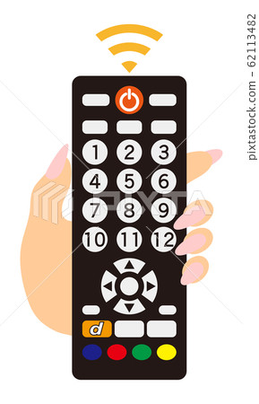 TV remote control operation illustration vector - Stock Illustration ...