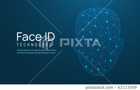 Face recognition biometric ID. Face scan vector... - Stock Illustration ...