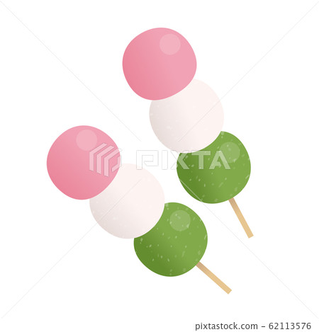 Three color dumplings - Stock Illustration [62113576] - PIXTA