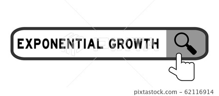 Search box with word exponential growth and... - Stock Illustration ...