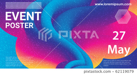 Event poster. Party background. Fluid flow.Vector - Stock Illustration ...
