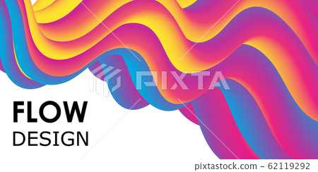 Rainbow Background. Wave Pattern. Fluid Flow. - Stock Illustration [62119292] - PIXTA