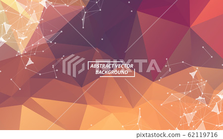 Abstract Brown Polygonal Space Background with - Stock Illustration ...
