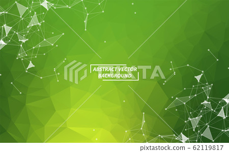 Green Geometric Polygonal background molecule and - Stock Illustration ...