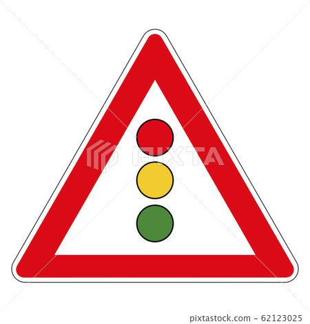 Traffic light. Road sign of Germany. Europe.... - Stock Illustration ...