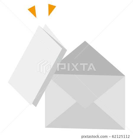 Opened mail envelope and tri-fold paper - Stock Illustration [62125112 ...