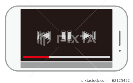 Smartphone video playback screen - Stock Illustration [62125432] - PIXTA