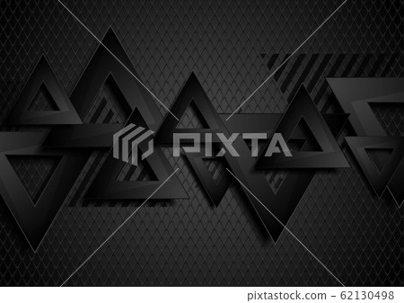 Black abstract triangles on grid background - Stock Illustration ...