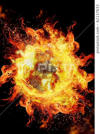 Fireball burning fiercely - Stock Illustration [62137633] - PIXTA