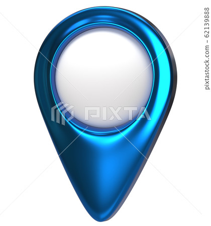 Blue map pointer 3d pin. Location symbol...-插圖素材 [62139888] - PIXTA圖庫