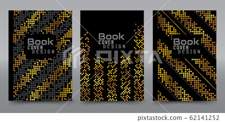 A4 book cover design with black and gray gold... - Stock Illustration ...