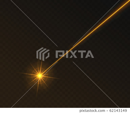 Orange laser beam light effect isolated on... - Stock Illustration ...