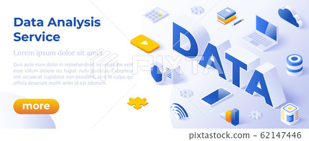 DATA - Banner Layout Template for Website and...-插圖素材 [62147446] - PIXTA圖庫