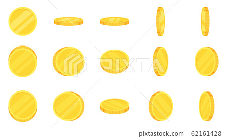 Sprite sheet of gold coins rotation. - Stock Illustration [62161428 ...
