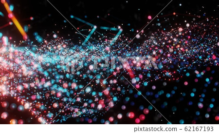 Plexus of abstract glow dots - Stock Illustration [62167193] - PIXTA