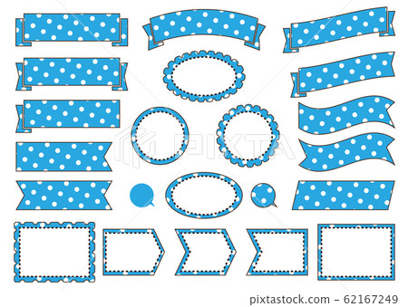 Frame light blue dot pattern - Stock Illustration [62167249] - PIXTA