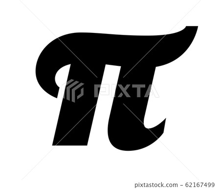 Pi symbol. Black and white vector image - Stock Illustration [62167499 ...