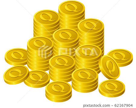 Stacked Q coins - Stock Illustration [62167904] - PIXTA