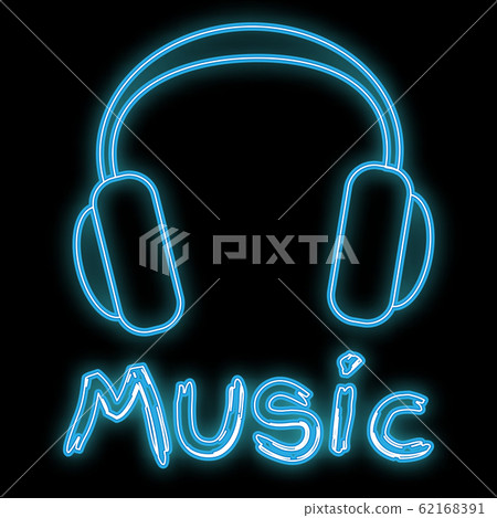 A beautiful abstract neon bright glowing icon - Stock Illustration ...