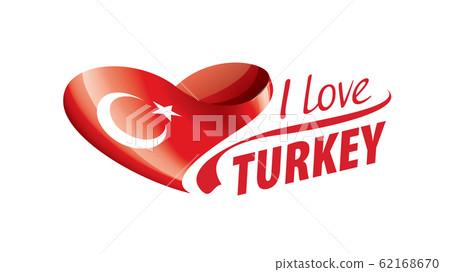 National flag of the Turkey in the shape of a... - Stock Illustration ...