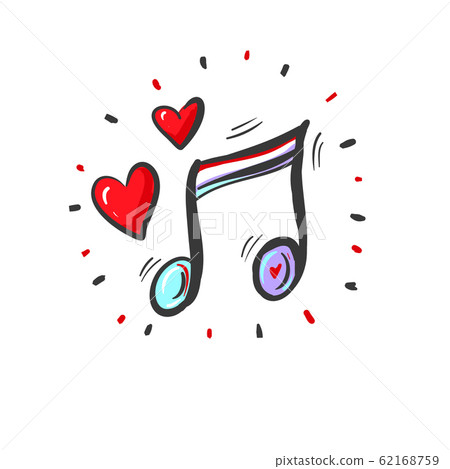 Romantic music vector background with notes and... - Stock Illustration ...