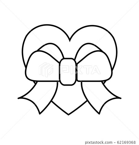 Black and white linear simple heart icon - Stock Illustration [62169368 ...