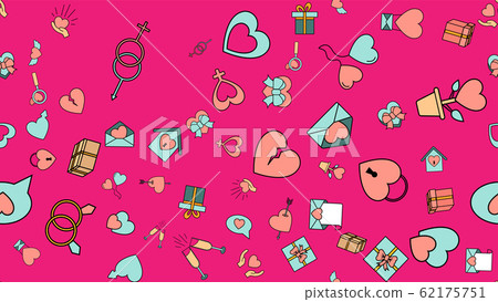 Texture seamless pattern from a set of love - Stock Illustration ...