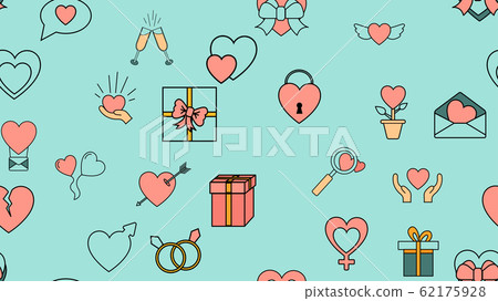 Texture seamless pattern from a set of love - Stock Illustration ...