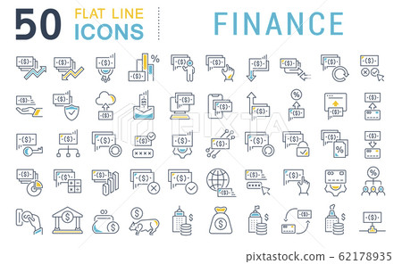 Set Vector Line Icons of Finance - Stock Illustration [62178935] - PIXTA